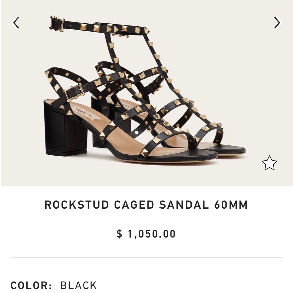 Valentino Rock Stud With Block Heel - Gem